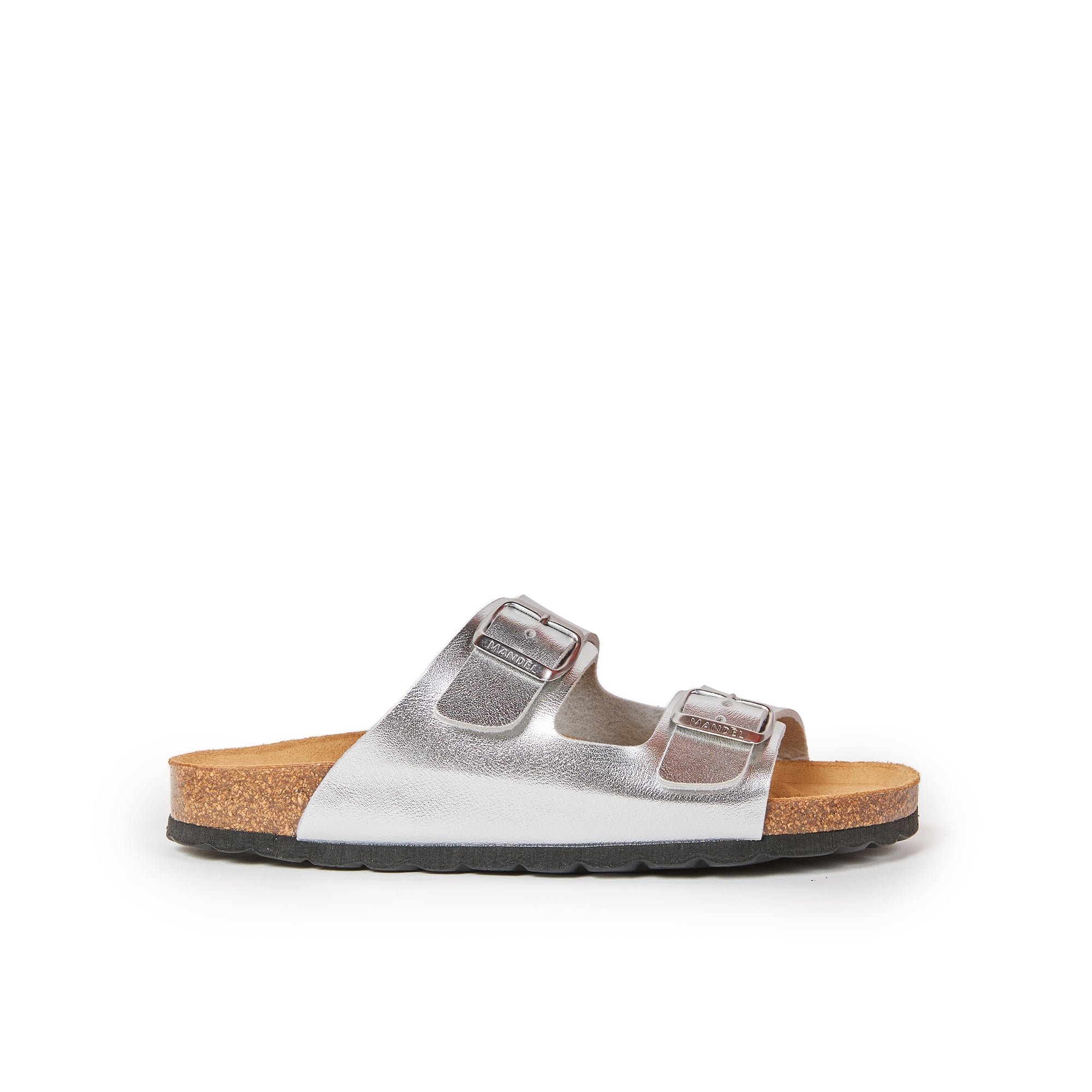 White two-strap sandals ALBERTO made with eco-leather – Mandel Sandals